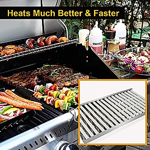 Plowo 18 5/8" Stainless Steel Grill Heat Plates Replacement for BGB48-BQRL, BGB48-BQRN, 48DBQAR, 48DBQR, 48EBQAR, BGA27-BQ, BGA27-BQR, BGA36-BQARL, BGA36-BQARN, Ceramic Rod Complete DCS Radiant Tray