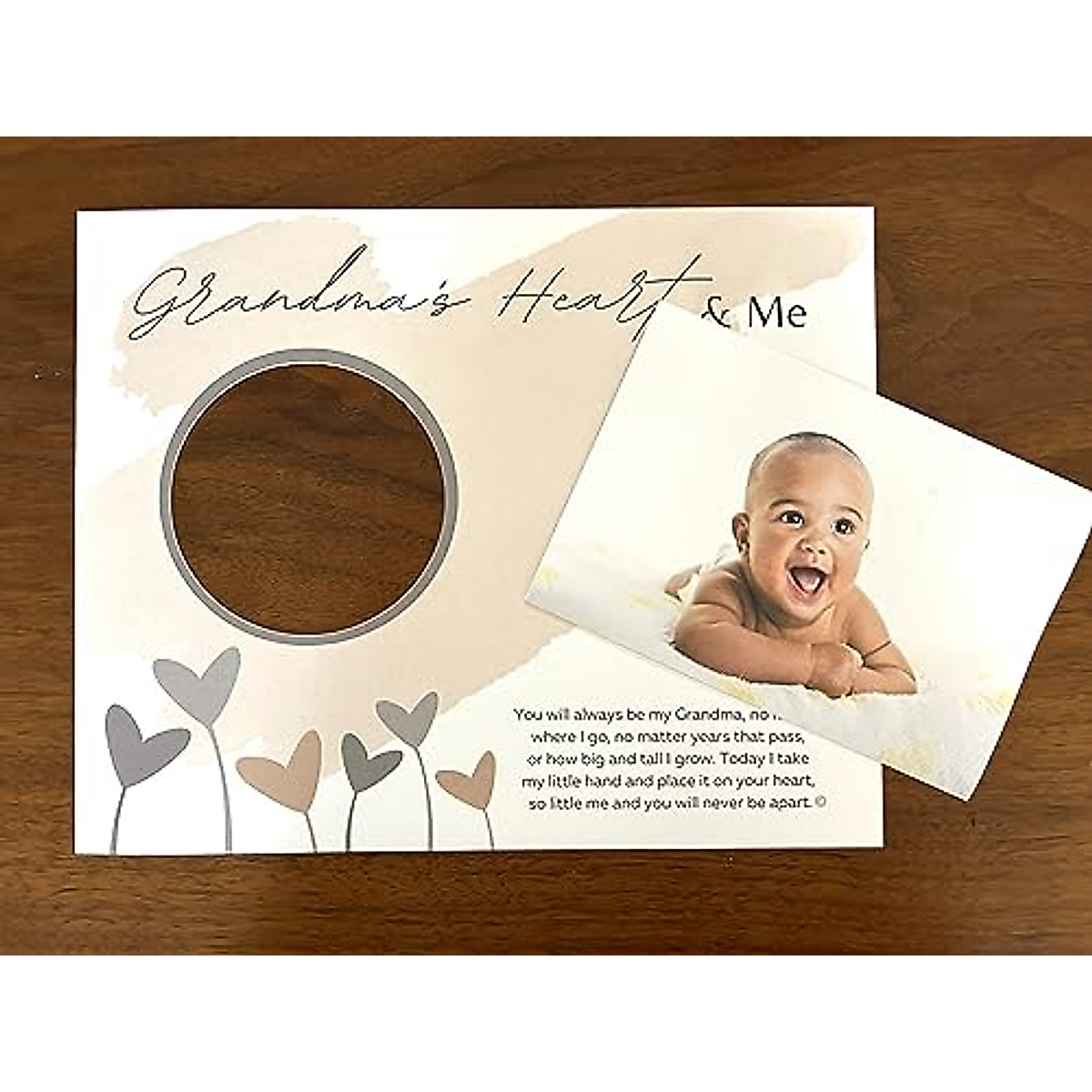 Baby Child Keepsake Handprint Frame for Grandma with Poetry - Loving Gift for Grandma for Christmas, Mother's Day- Made in USA