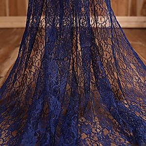 5 Yard 40” Inch Wide - Lightweight Rasal Soft Fabric for Bridal Dress, Voile Crafts Fashion Items, Wedding Gown, Crafting, Banquet & Party Decoration Silky Shiny Rasal Fabric | Navy Blue