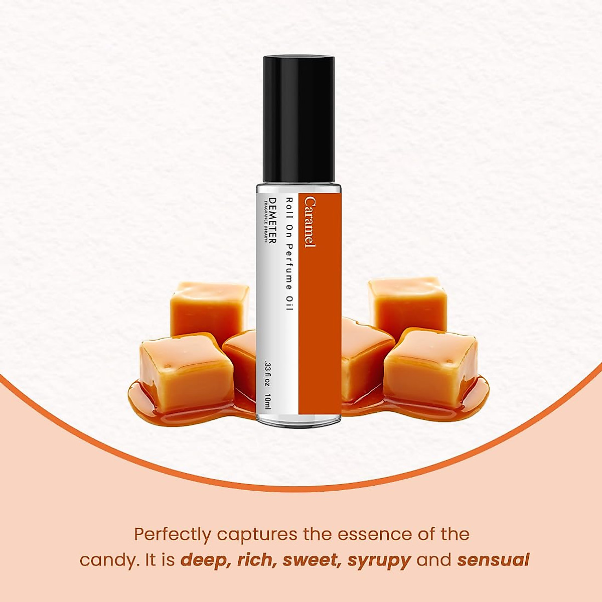 DEMETER Caramel Roll On Perfume Oil, 0.33 Oz, Long-Lasting