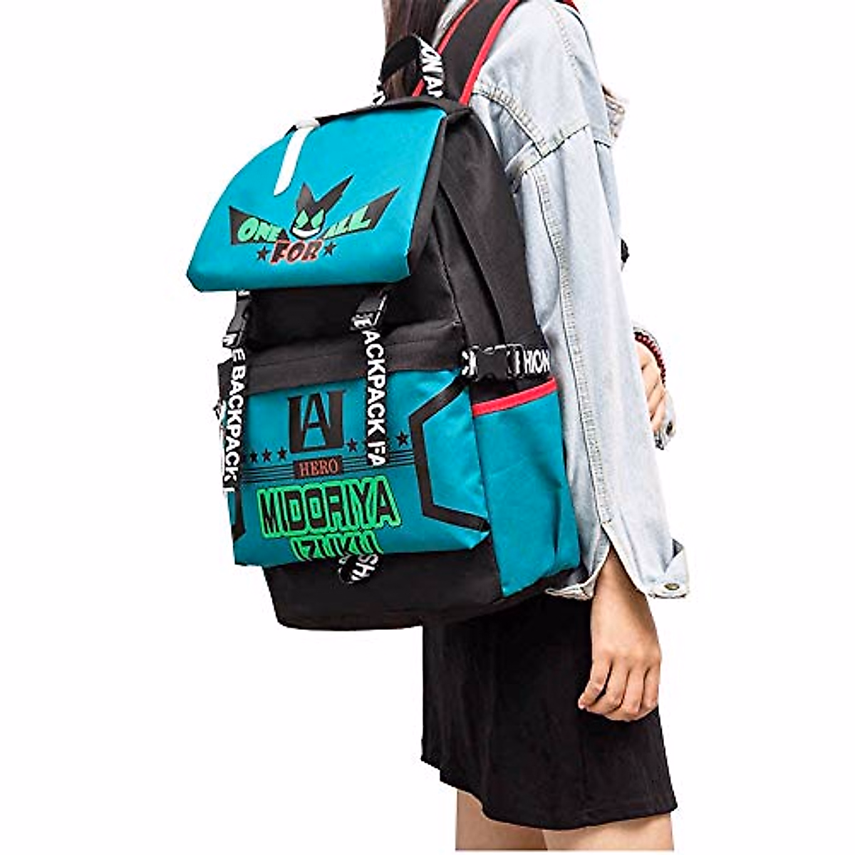 Izuku Midoriya Backpack My Hero Backpack Deku Backpack with Izuku Journal Notebook