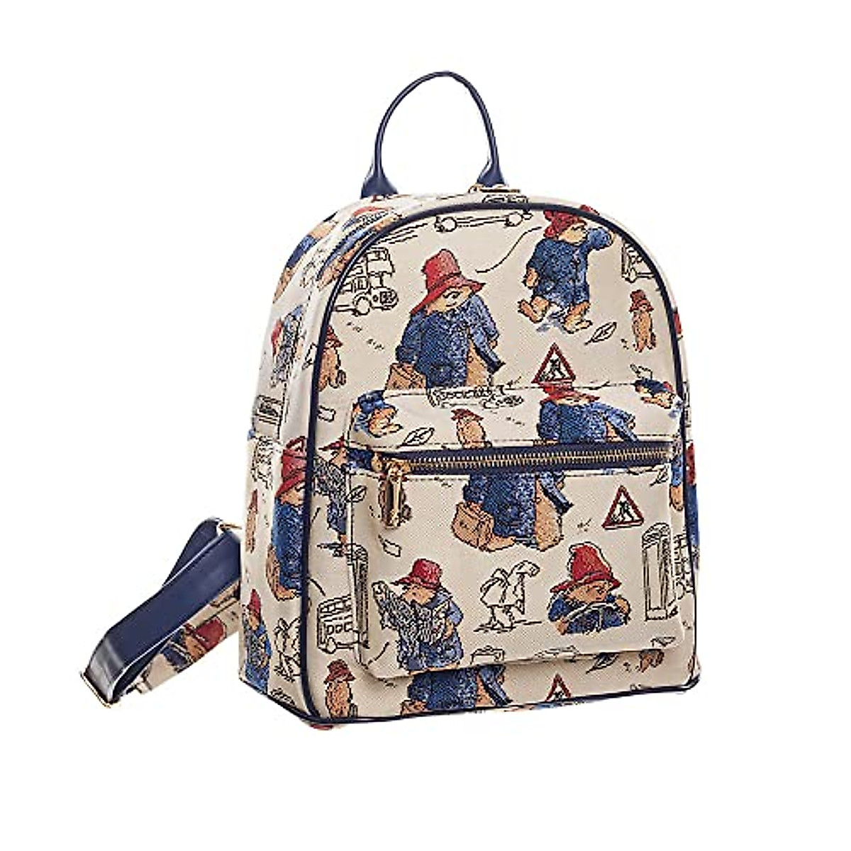 Signare Tapestry Women Backpack Rucksack Casual Daypack With Paddington Bear Design (DAPK-PADD)
