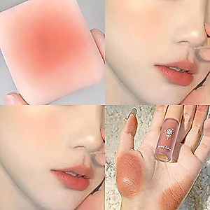3 Colors Cream Liquid Blush, Velvet Mousse Texture Matte Liquid Blush Makeup, Long Lasting Waterproof, Used for Cheeks to Enhance Complexion Create Natural-Looking Makeup