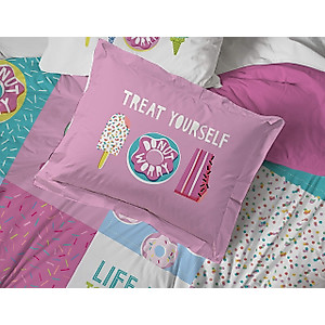 Jay Franco Trend Collector Be Sweet 7 Piece Full Bed Set - Includes Comforter & Sheet Set - Super Soft Fade Resistant Microfiber Bedding