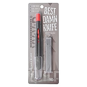 VViViD Best Damn Knife - Heavy Duty Precise Utility Blade, Sturdy Safety Lock, and 10 Replacement Blades