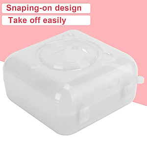 Richer-R Dedicated Protective Case for Peripage, Protective Shell PC for Peripage/Bluetooth Phone Pocket Thermal Sticky Note Barcode Printer, with Portable Rope(Transparent)