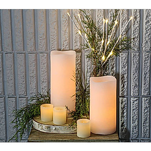 Richland Large LED Pillar Candle with Wavy Top (1, 4" x 10")