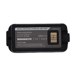 Youejoeq 6800mAh 318-034-001 AB17 AB18 Battery Replacement for Honeywell Intermec CK3 CK3X CK3A CK3C CK3C1 CK3N CK3N1 CK3R EDA60K/EDA61K Barcode Scanner