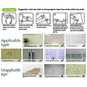 Chalkboard Wall Sticker Blackboard Decor PVC Self Adhesive DIY Removable Reusable Erasable Wallpaper for Door Fridge