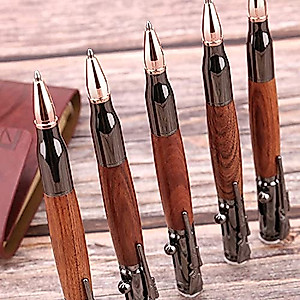 Bolt Action Pen Ballpoint Pen with Compass &Rifle Clip & Extra Refills & Office Decor Gift for Dad/Colleague/Boyfriend/Husband
