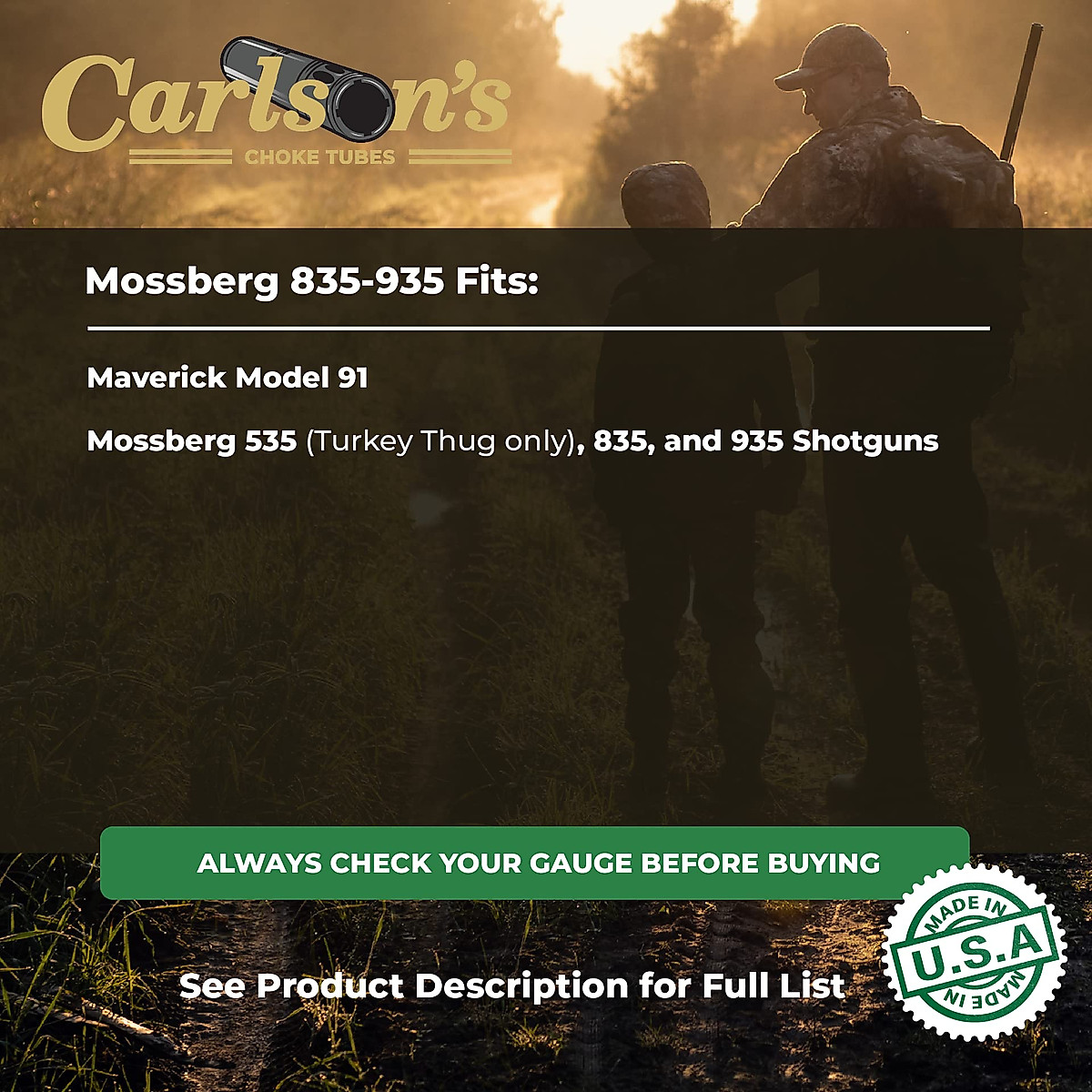 CARLSON'S Choke Tubes 12 Gauge for Mossberg M835-M935 [ Turkey | 0.690 Diameter ] Blued Steel | Extended Turkey Choke Tube | Made in USA