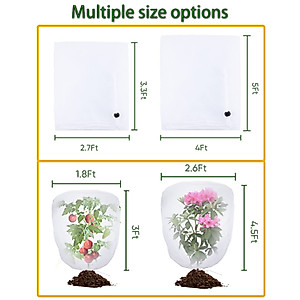 Bird Netting for Garden Protection - 4 PACK Garden Netting Pest Barrier with Drawstring,3.3Ft x 2.7Ft Mosquito Net Tomato Protective Cover Garden Plant Netting for cicadas Vegetables blueberry bushes