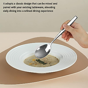 Evanda Salad Server Set 4 Pieces, Stainless Steel Salad Serving Set, Salad Spoon, Salad Servers, Salad Fork, Dishwasher Safe