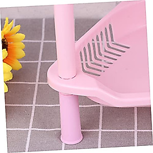 MUSISALY 3 Pink Corner Shelf Organizer Storage Shelf Rack Bathroom Shelves Desk Stand Rack
