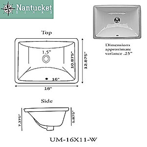 Nantucket Sinks UM-16x11-W, White