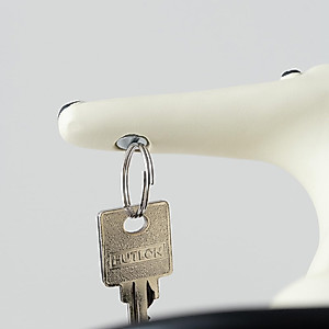 WENSHUO Magnetic Key Holder with Black Base, Cute Dog Desk Accessories, Matte Crème