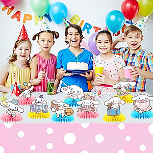 Educatgame Kawaii Centerpieces for Tables - Set of 9, Kawaii Party Decorations, Kawaii Party Supplies, Kawaii Table Decorations, Cute Anime Honeycomb Centerpieces for Birthday Party