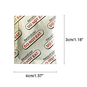 Queenbox 30cc Dessicant Packets Oxygen Absorbers for Food Storages, 100 Pack Silica Gel Sachets Deoxidizer Food Grade Packet Deoxidant