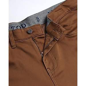 IZOD Men's Jeans - Regular Fit Comfort Stretch Knit Denim Jeans - Straight Leg Casual Pants for Men, Size 40W x 29L, Taupe