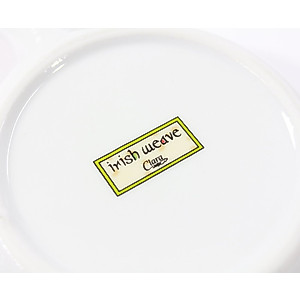 Irish Weave Ceramic Spoon Rest With Celtic And Shamrock Design, 230Mm X 75Mm