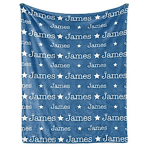 Personalized Blankets with Name for Kids, Customized Baby Blankets for Boys Girls, Soft Throws Personalized Name Blanket for Toddler Teen Adult, Personalized Baby Gifts for Baby New Mom 30" X 40"