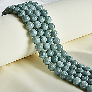 100pcs 6mm Burmese Jade Beads Natural Gemstone Beads Round Loose Beads for Jewelry Making