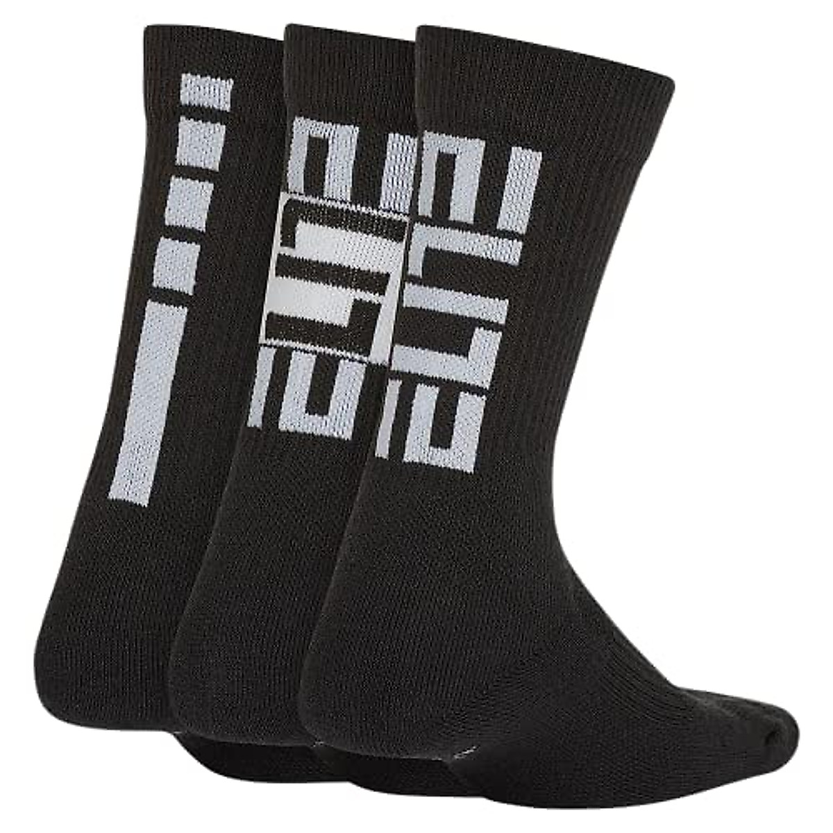 Nike Elite Crew Socks 3-Pair (Little Kid/Big Kid) Black/White MD (5-7 Big Kid Shoe, 6-10 Women Shoe, 6-8 Men Shoe)