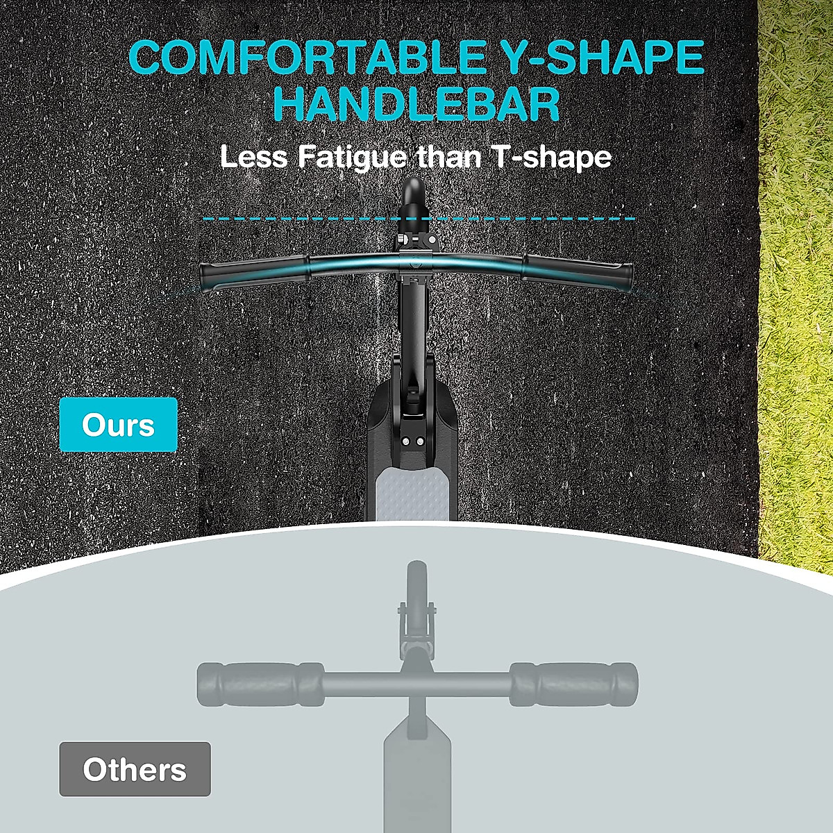 SmooSat S8 Kick Scooter for Kids Ages 8+, Teens & Adults, Super Smooth Ride, Up to 220 lbs, Adjustable Height, Ergonomic Y-Type Handlebar, Ideal Gift