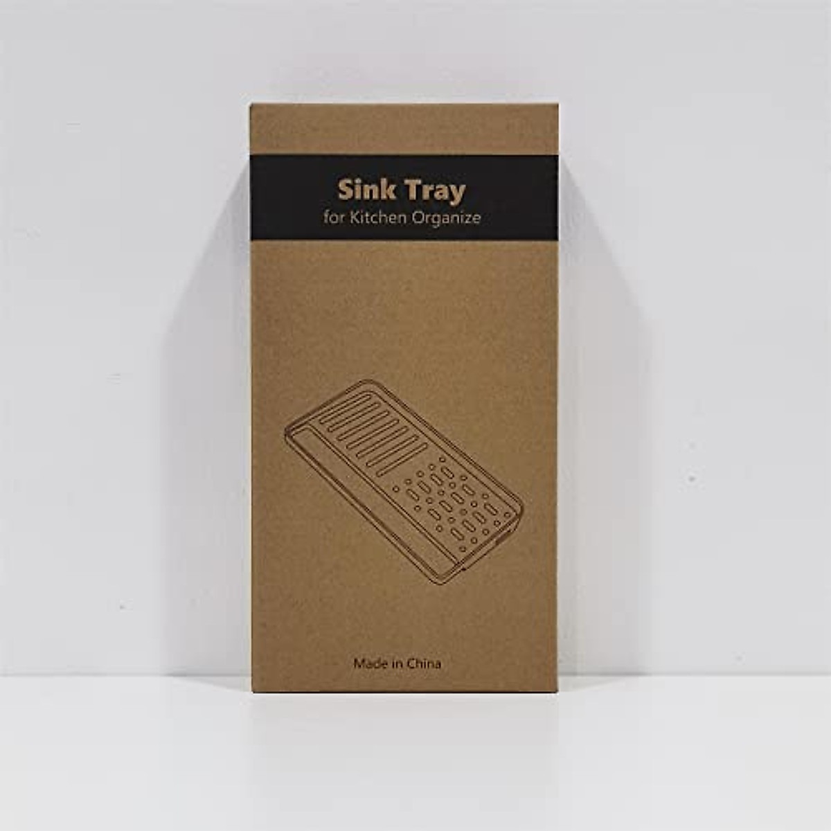 YOHOM Black Suction Cup Sponge Holder for Kitchen 2-in-1 in Sink Dish Rag Holder for Undermount Sink Plastic Scrubber Sponge Tray Organizer, Installation Size 9.06" L x 3.15" W