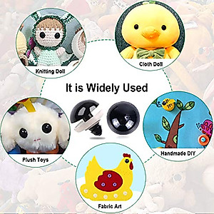 120PCS Plastic Safety Crochet Eyes Bulk with 120PCS Washers for Crochet Crafts (0.48Inch/12mm)