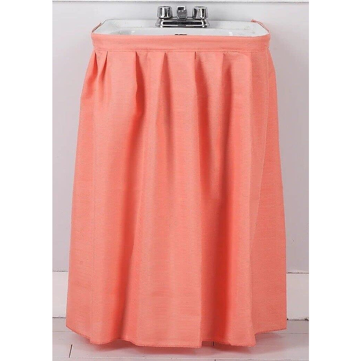 Emerson Fabric Sink Skirt, Self Stick (Yellow)