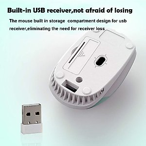 Wireless Keyboard Mouse Combo,2.4G USB Cordless Cute Lightweight Mute Chocolate Keyboard and Optical 800-1200-1600DPI Adjustable Mouse Set Office Game Home Use for Notebook Laptop Computer (Green)