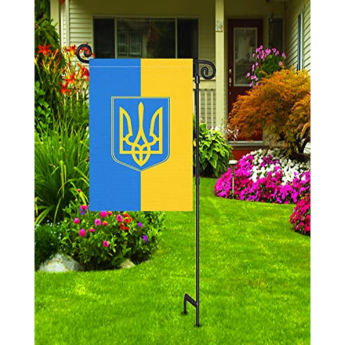 Ukraine Garden Flag, 12×18 inch Double-Sided Ukraine Yard Flag, Small Ukraine Flag for Outdoor Yard Decor (Style 1)