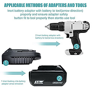 MT20DL Battery Adapter, Convert for Makita 18V Li-ion Battery to for DeWalt 18V/20V Lithium-Ion Tool Battery Adapter, Use for DeWalt 18V/20V Max Li-ion Cordless Power Tools