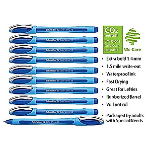Schneider Slider Memo, Stick, Extrabold, 10 Pack, Blue (STW150203)
