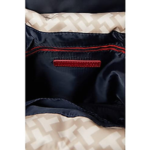 Tommy Hilfiger Nina II Flap Backpack Bias Printed Smooth Nylon Fawn Tonal One Size