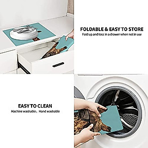 Giraffe with Sunglasses Printed Drying Mat For Kitchen Ultra Absorbent Microfiber Dishes Drainer Mats Non-Slip Silicone Quick Dry Pad - 18 X 16inch