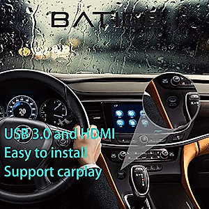 BATIGE USB 3.0 & HDMI to HDMI + USB3.0 AUX Extension Dash Panel Waterproof Car Flush Mount Cable for Car Boat and Motorcycle - 3ft