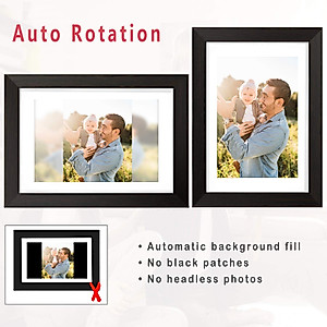 AEEZO Frameo 9 Inch WiFi Digital Picture Frame, IPS Touch Screen Smart Digital Photo Frame with 16GB Storage, Easy Setup to Share Moments Instantly via Frameo APP, Auto-Rotate, Wall Mountable (White)