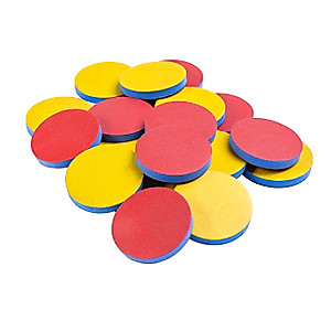 LEARNING ADVANTAGE Giant Magnetic Foam Ten Frames - 2 Frames with 20 Disks - Early Math Manipulative - Teach Number Concepts and Operations