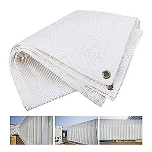White Privacy Fence Screen Cover for Balcony Verandah Railing Up to 80% Blockage, Outdoor Shade Sun Protection Windscreen (Size : 1Mx1M)