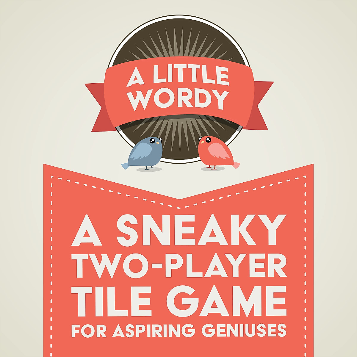 A Little Wordy by Exploding Kittens - 2 Players - Ages 10+ - 15 Minutes to Play - Letter Tile Word Game - Couples Game, Date Night Game, Adult and Teen Board Game