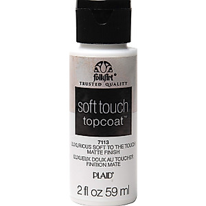FolkArt Acrylic Craft Paint Softtouch Top Coat, 2 oz, Clear