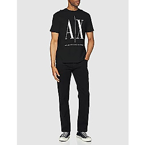 A|X ARMANI EXCHANGE mens Icon Graphic T-shirt T Shirt, Black, Medium US