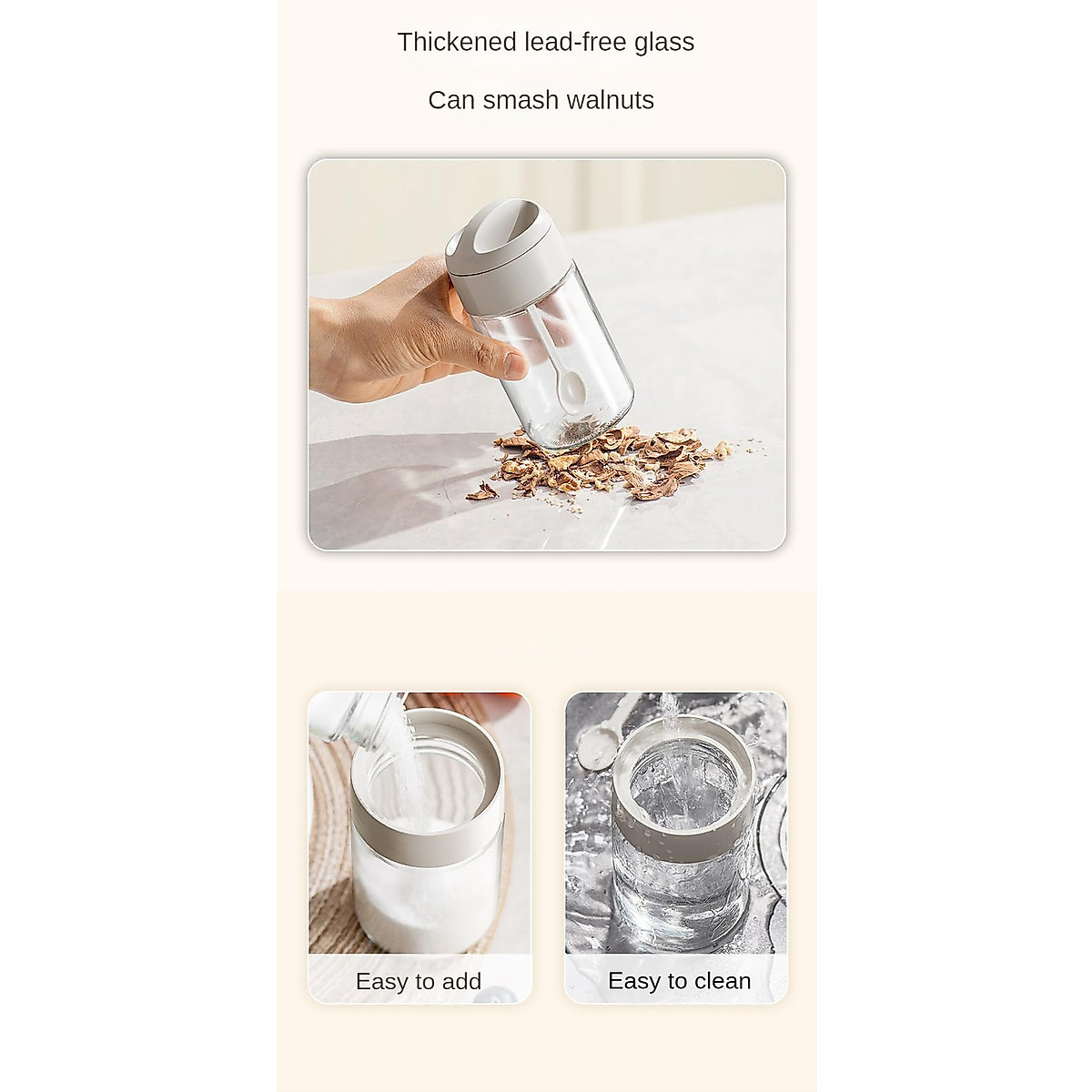 Sugar and Salt Container Set,Glass spice jars with Spoon,8.8 oz Sugar Bowl,for Kitchen Counter Keeping Sugar,Salts,Spice,Sauce