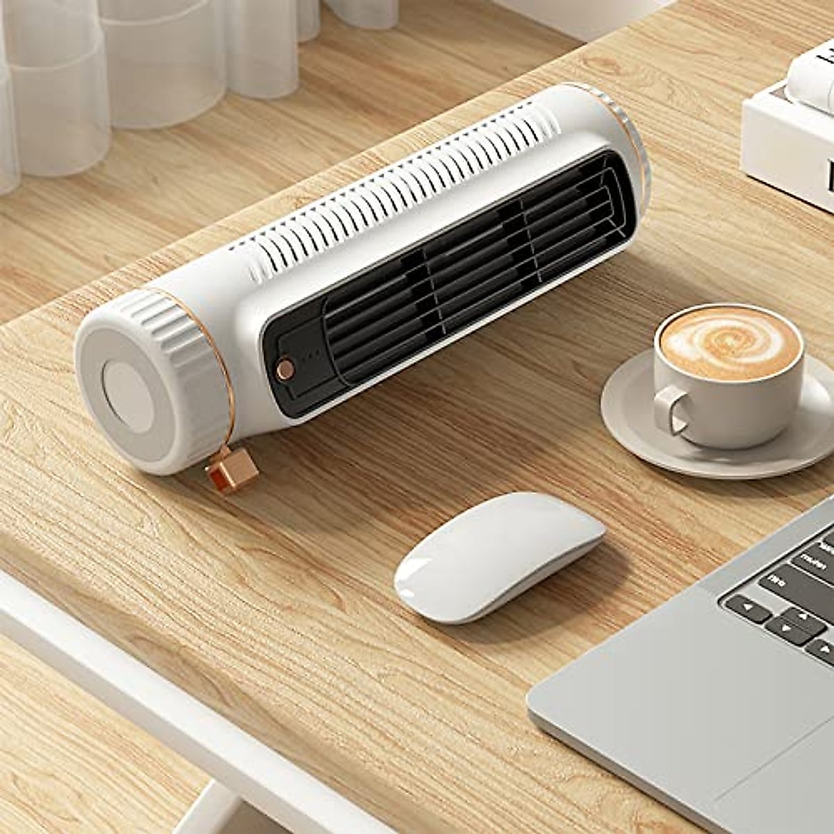 Portable A-I-R Conditioners Automatic Remote Conditioner USB Personal Mini Conditioner with 3-Speed with Automatic Shaking Fans That Blow Cold A-I-R for Home Office Bedroom (White)