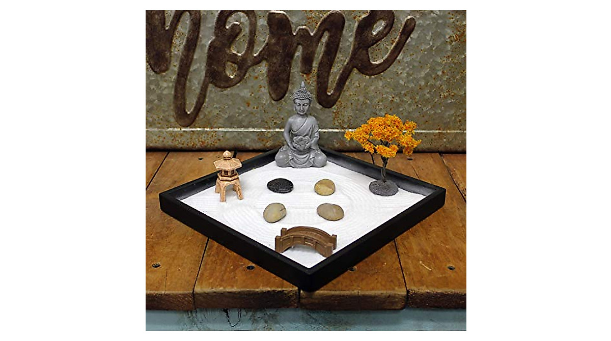 Nature's Mark Mini Zen Garden Kit - Desk Serenity & Calm