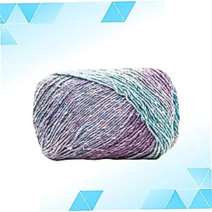 VILLCASE Self- Striping Crochet Yarn Hand Crochet Yarn Knitting Yarn Organic Milk Multicolor Yarn Hand Knitting Yarn Gradient Colorful Yarn Knitting Yarn Material Braided Wire Manual