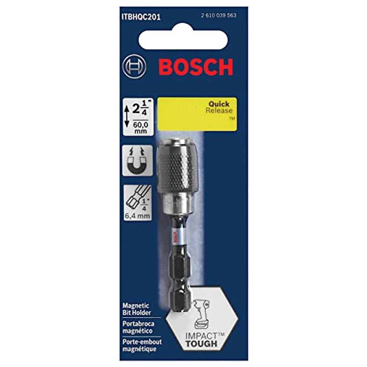 BOSCH ITBHQC201 1-Piece 2 In. Impact Tough Quick Change Bit Holder