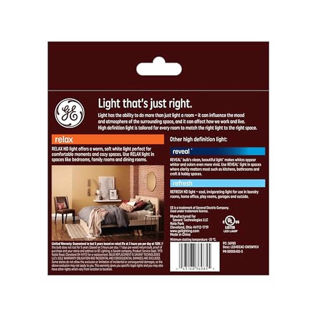 GE Relax LED Light Bulbs, 40 Watt, Soft White Candle Lights, Decorative Light Bulbs, Frosted, Small Base (36985), 4 Bulbs